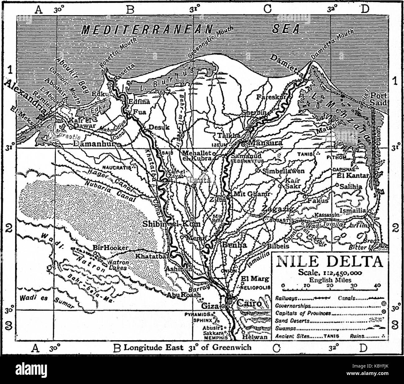 Delta del nilo cartina immagini e fotografie stock ad alta risoluzione ...