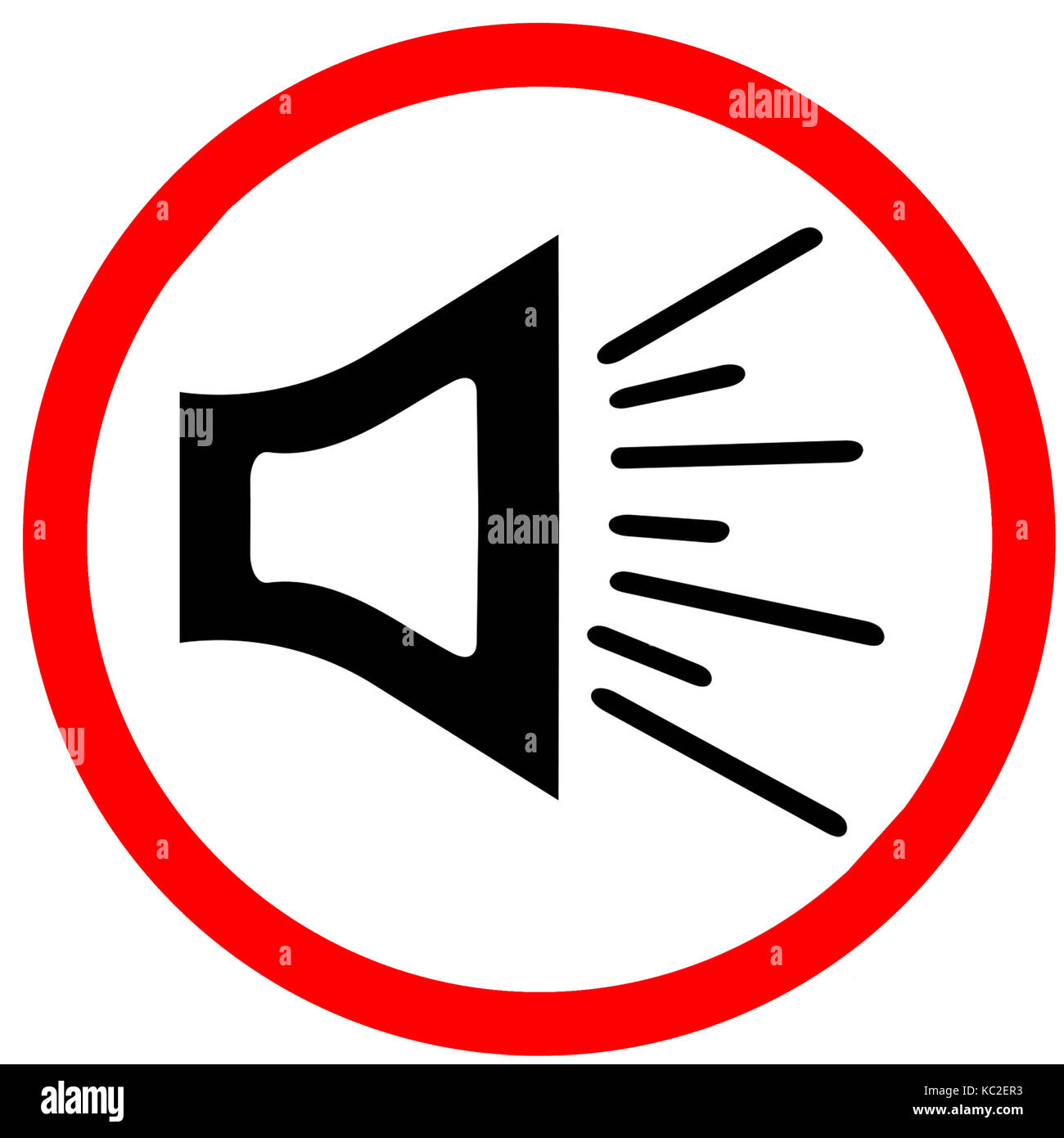 Megafono annunciare il suono di avviso. Sfondo nero megafono in rosso ...