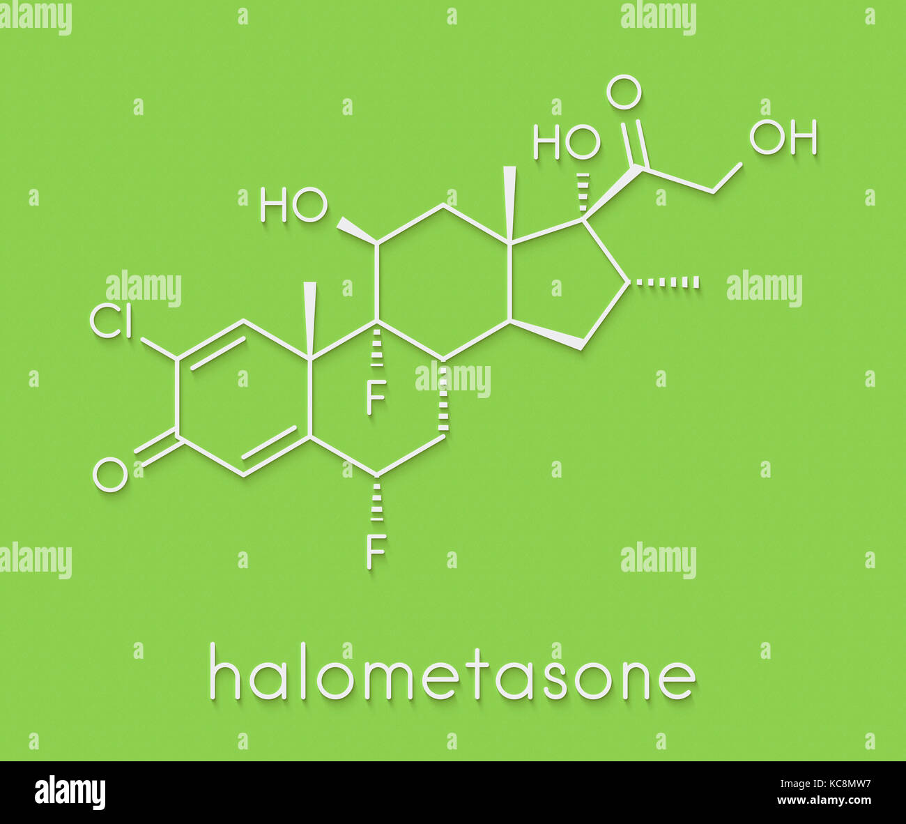 Halometasone un corticosteroide topico molecola di farmaco. formula ...