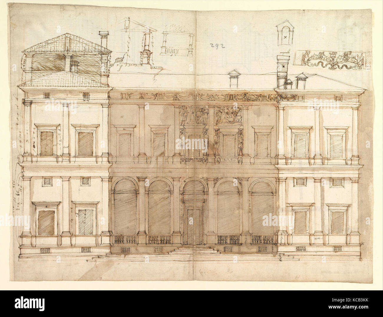 Villa di Agostino Chigi (La Farnesina), Roma, facciata nord, con ...