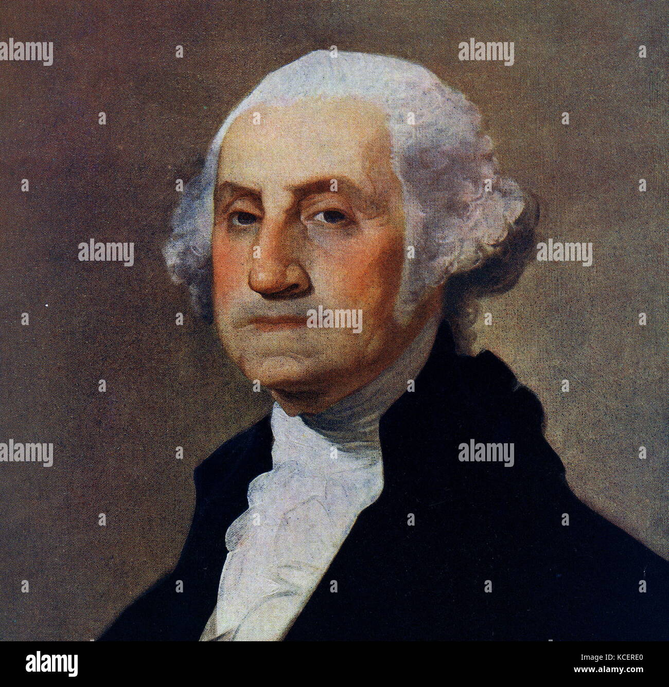 Ritratto di George Washington (1732-1799) un uomo politico americano ...