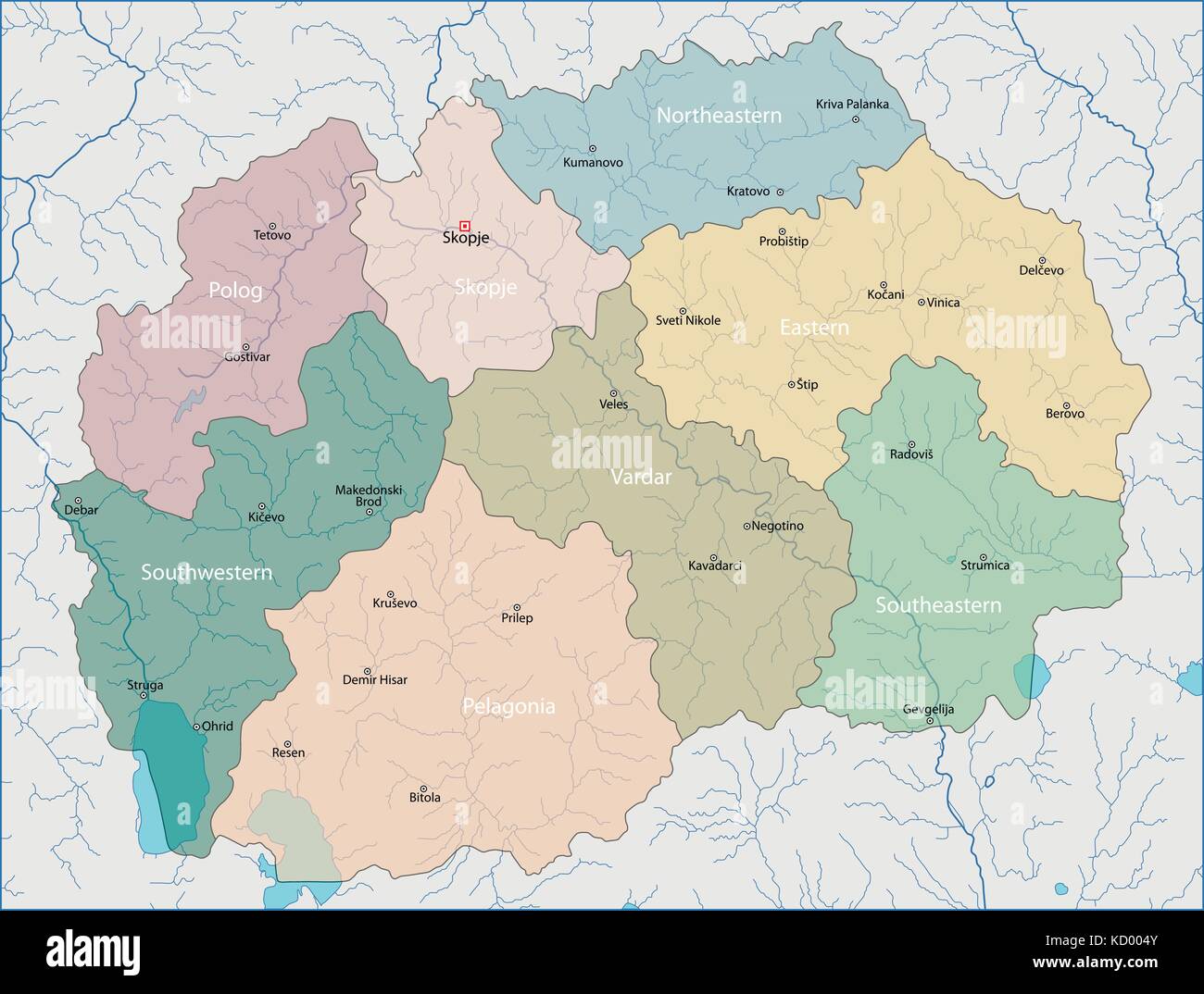 Lago prespa Immagini Vettoriali Stock - Alamy