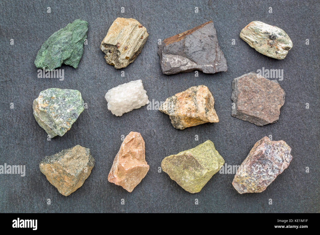 Rocce metamorfiche geologia raccolta, dalla parte superiore sinistra ...