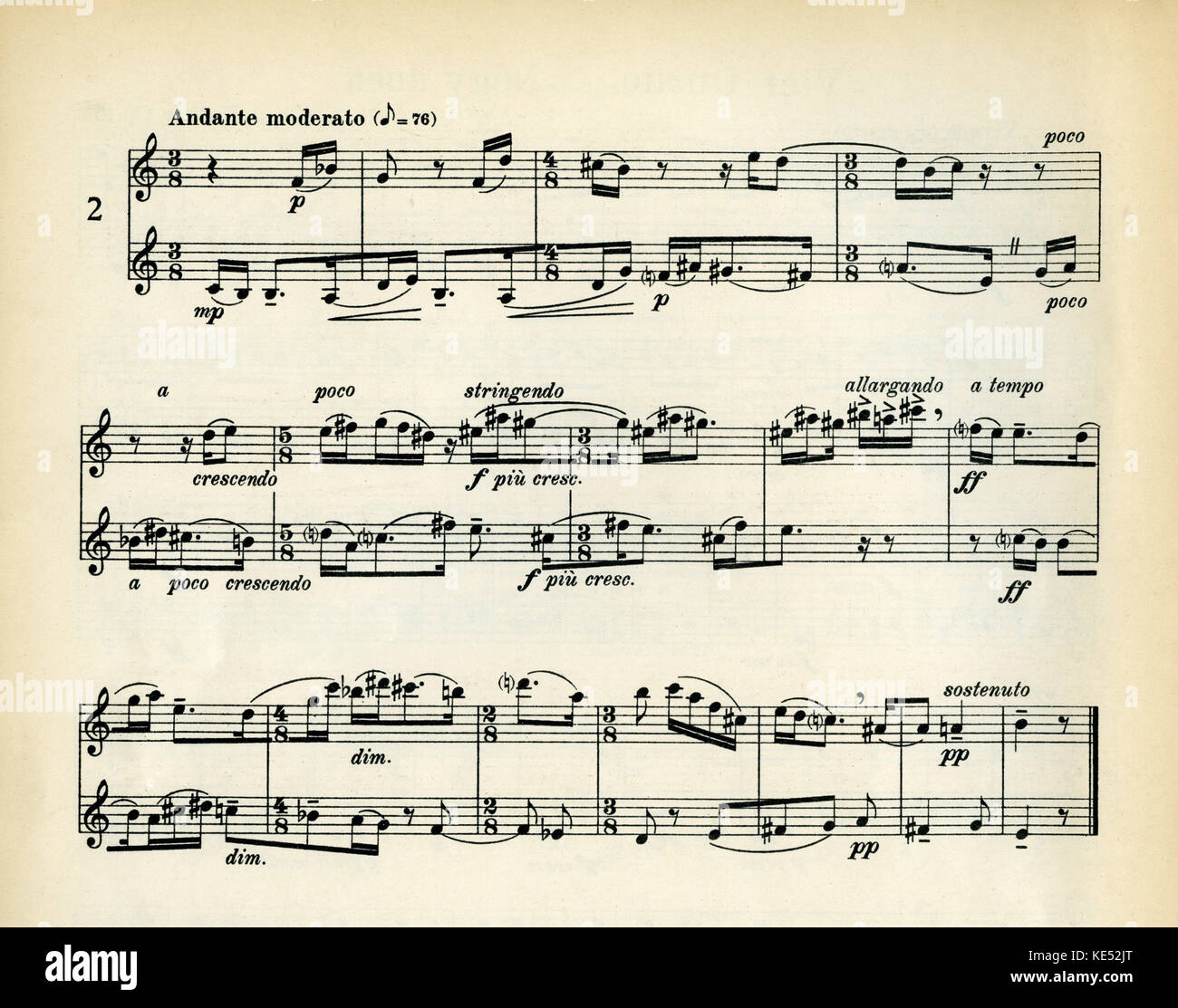 La notazione musicale - Andante moderato. Esempio di un misto di metro ...
