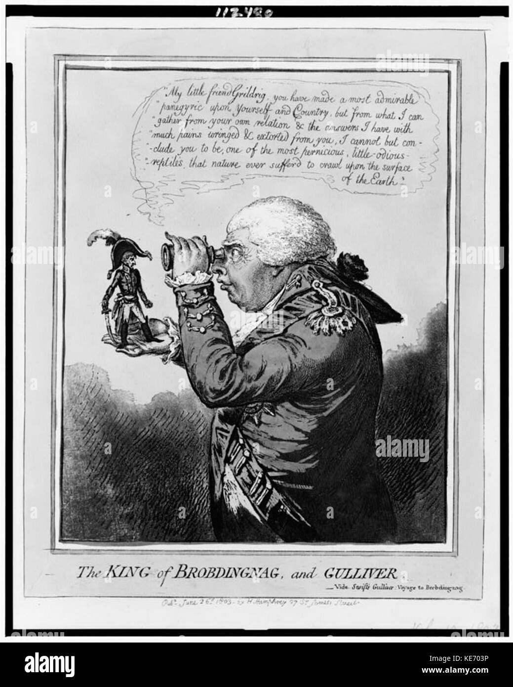 Il re di brobdingnag e gulliver immagini e fotografie stock ad alta ...