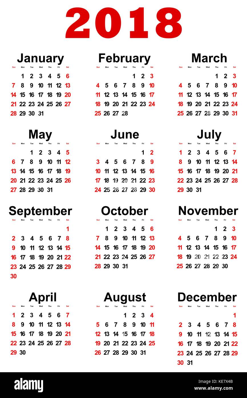 Foglia del calendario Immagini Vettoriali Stock - Alamy