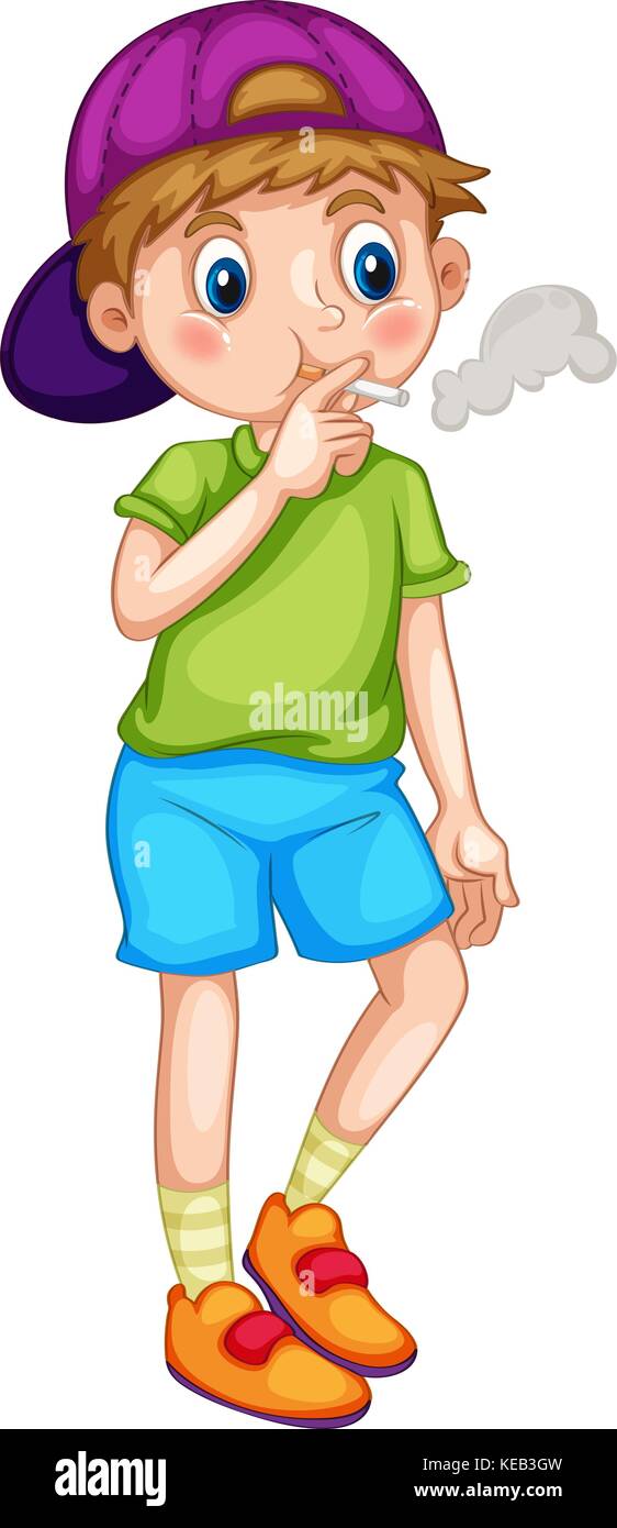 Ragazzo con sigaretta Immagini Vettoriali Stock - Alamy