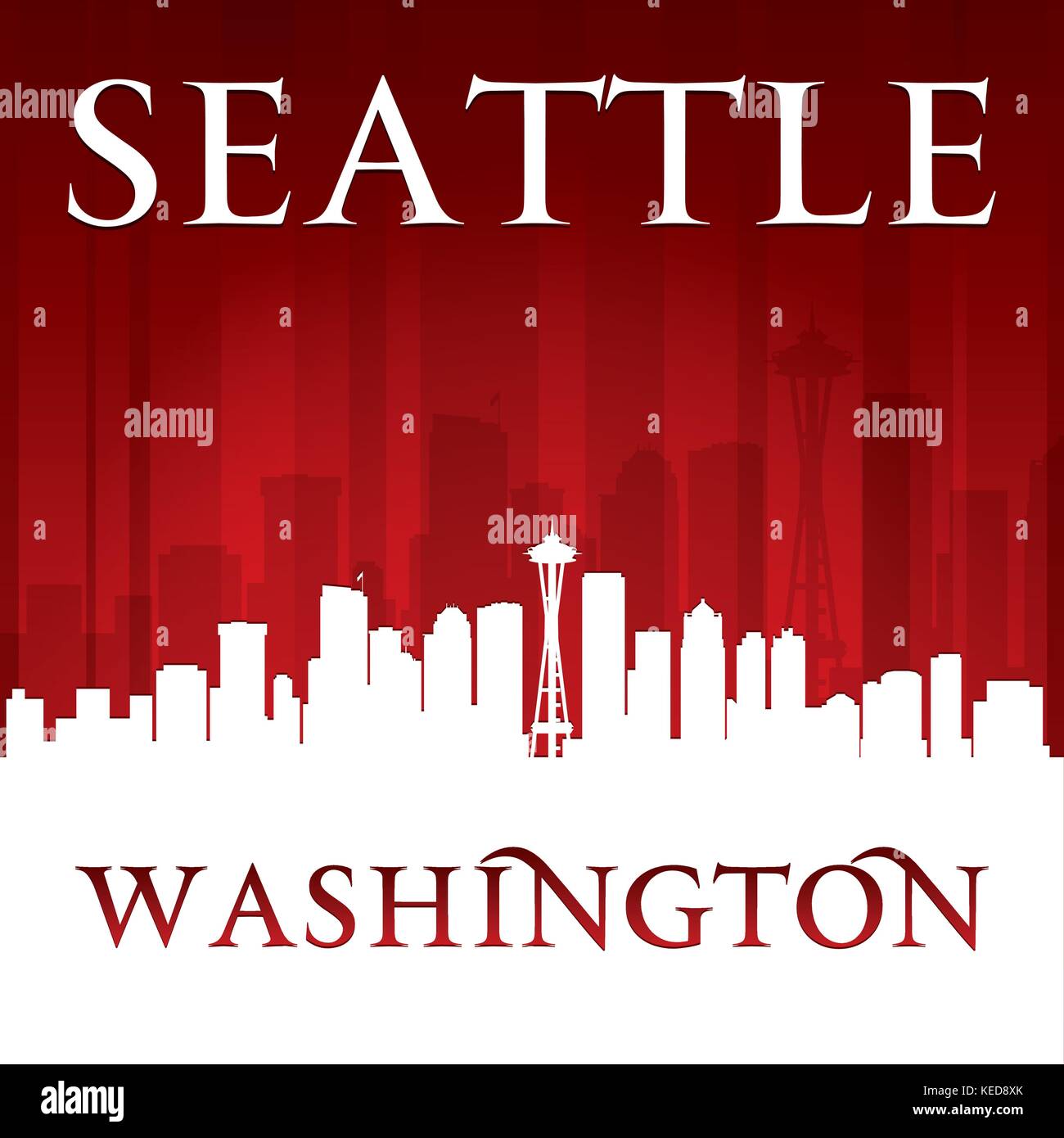 Seattle skyline silhouette immagini e fotografie stock ad alta ...