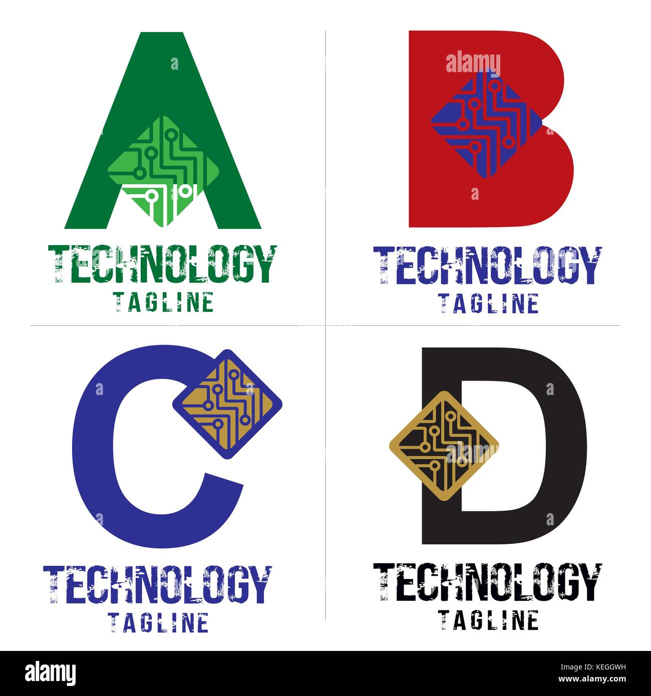 Disegno del logo abcd Immagini Vettoriali Stock - Alamy