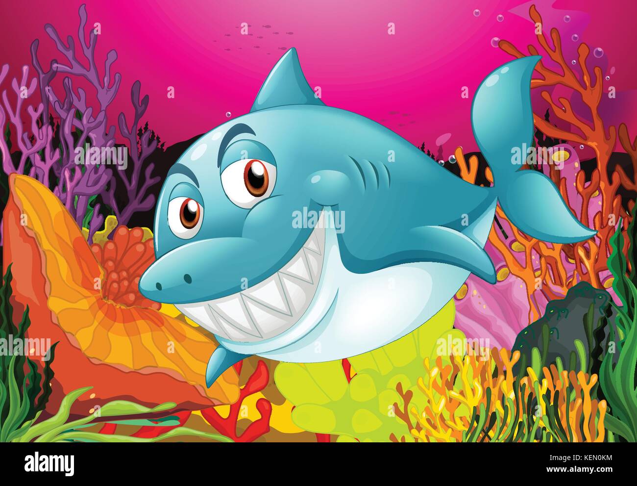 Pesce con denti aguzzi Immagini Vettoriali Stock - Alamy