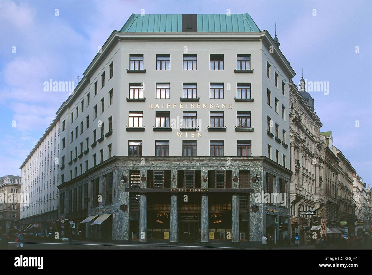 Austria, Vienna, looshaus in michaelerplatz (architetto Adolf Loos ...