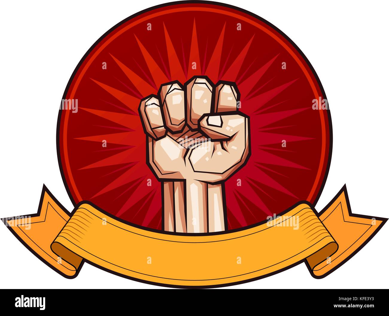 Pugno chiuso illustrazione vettoriale per la resistenza e il simbolo ...