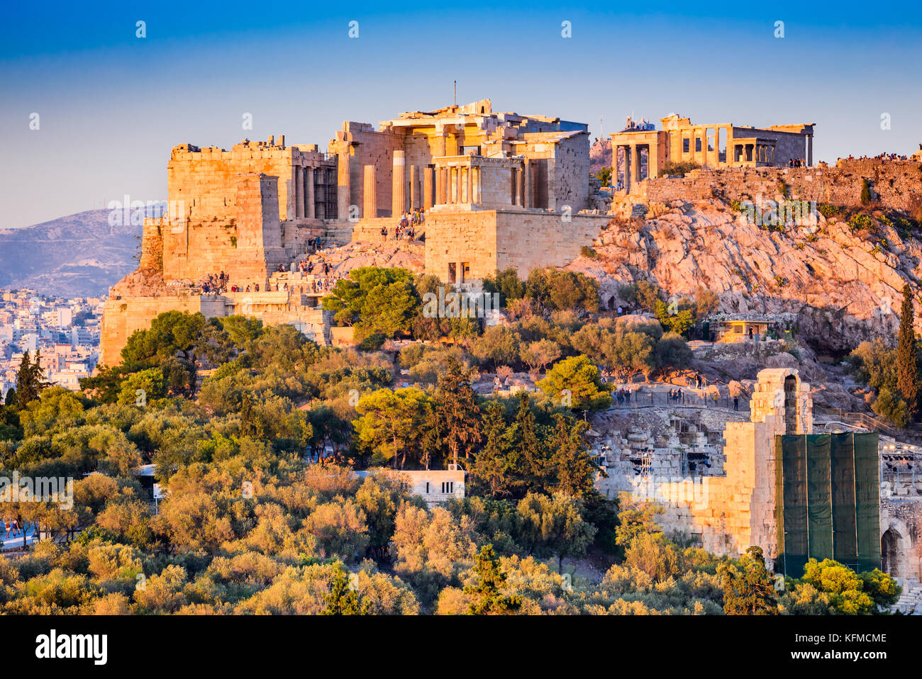 Atene, Grecia. Acropoli, antiche rovine della civiltà greca cittadella ...