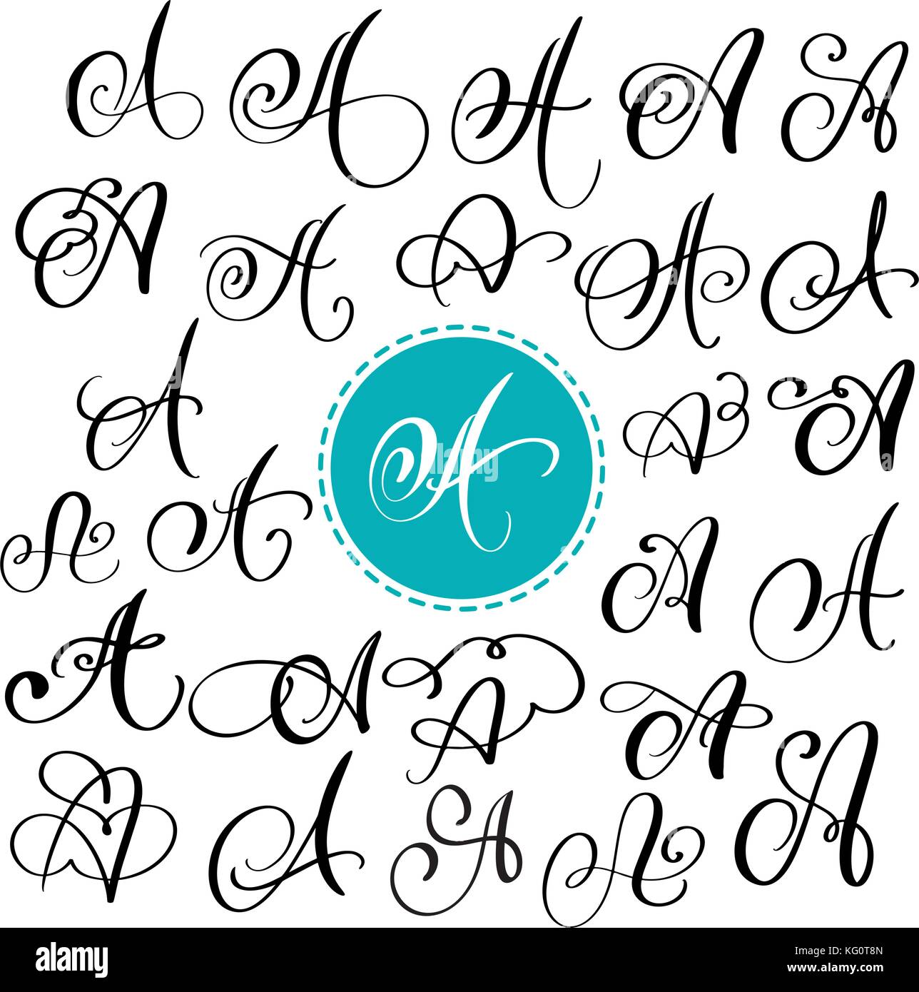 La Lettera A In Diversi Caratteri