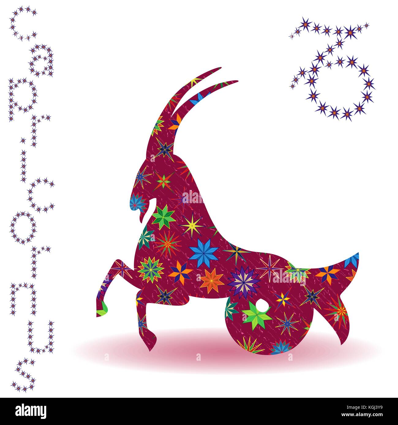 Capra stilizzata Immagini Vettoriali Stock - Alamy