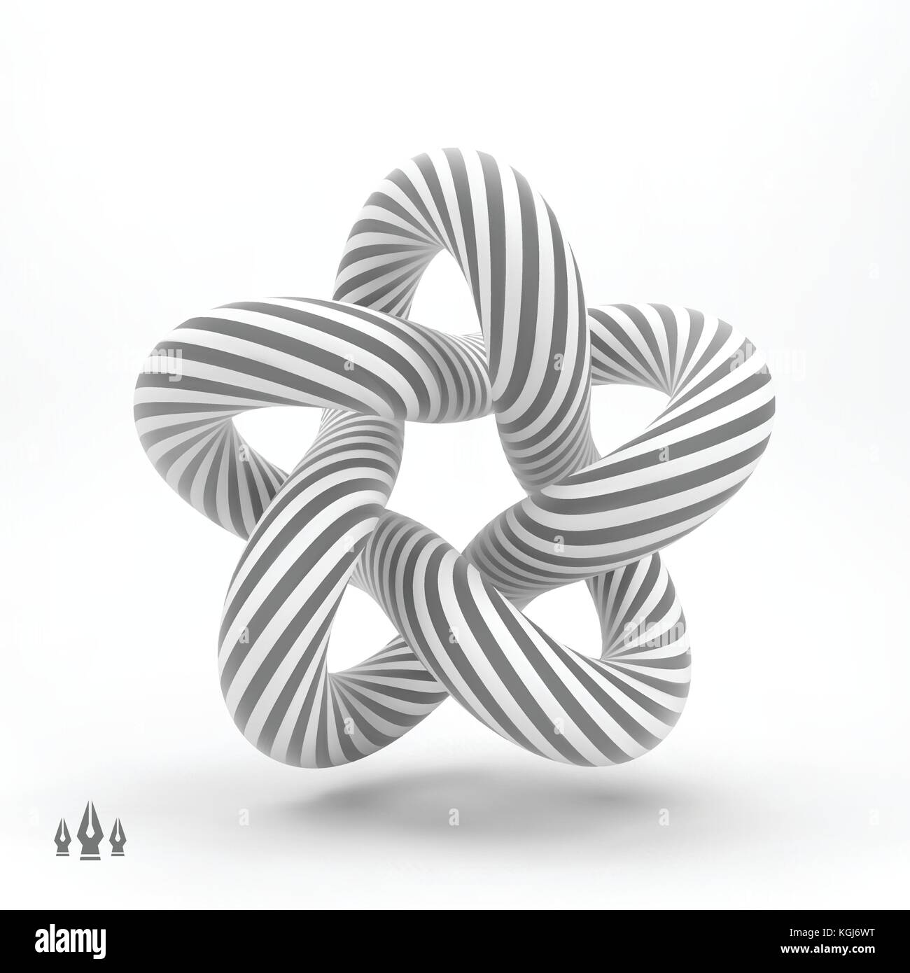 Stella. 3d forma geometrica. simbolo della tridimensionalità ...