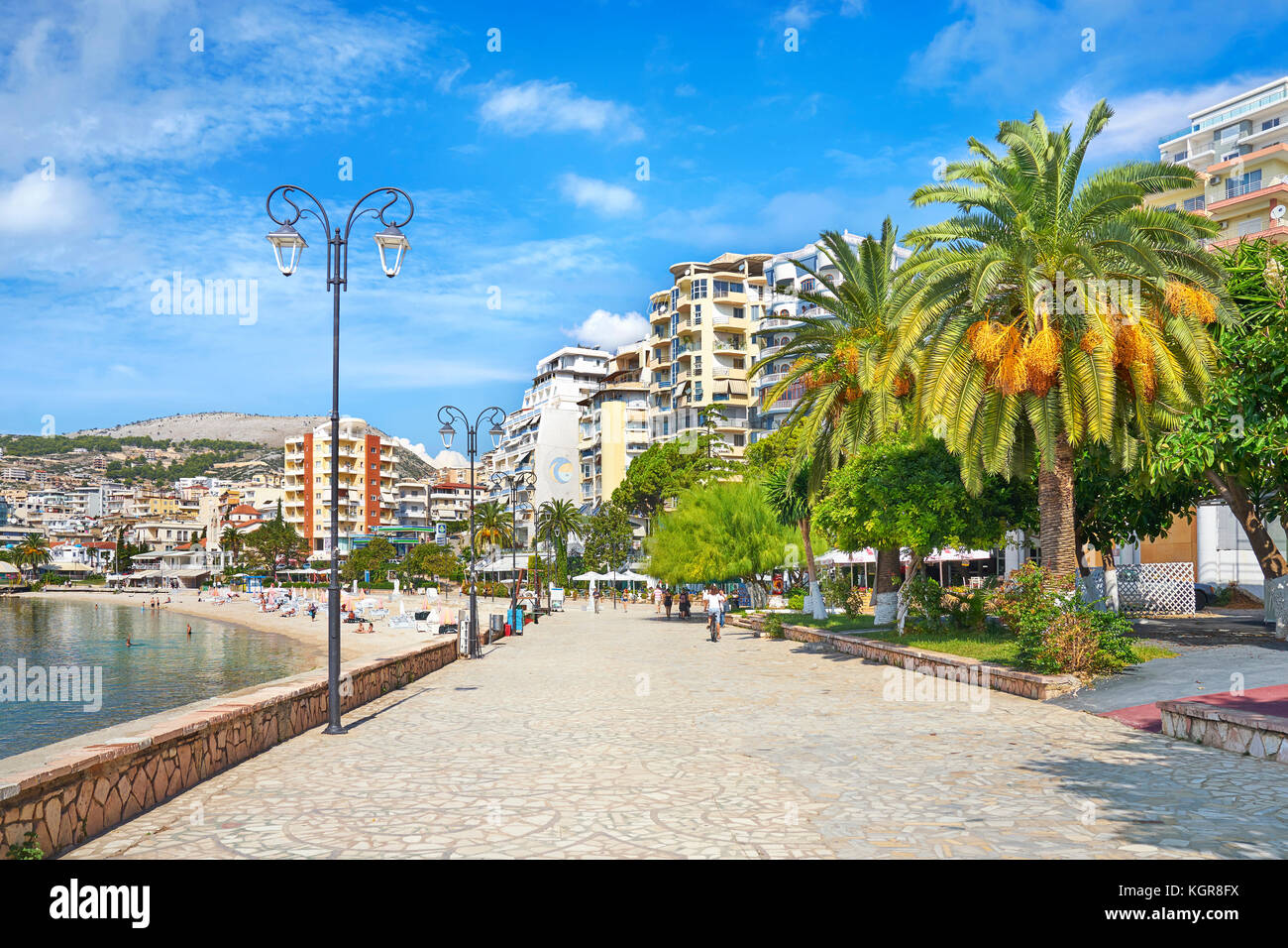 Lungomare, Saranda, Albania Foto stock - Alamy