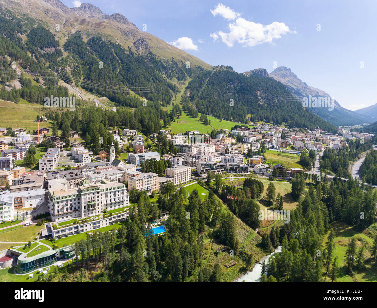 Pontresina, Valle di Engadina, villaggio in Svizzera Foto stock - Alamy