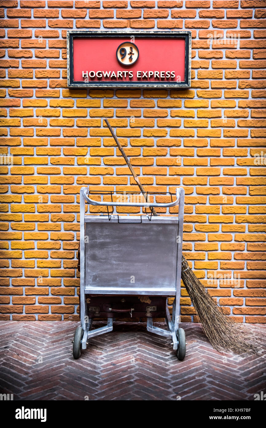 Riproduzione del famoso 9 e tre quarti di piattaforma della scuola di ...