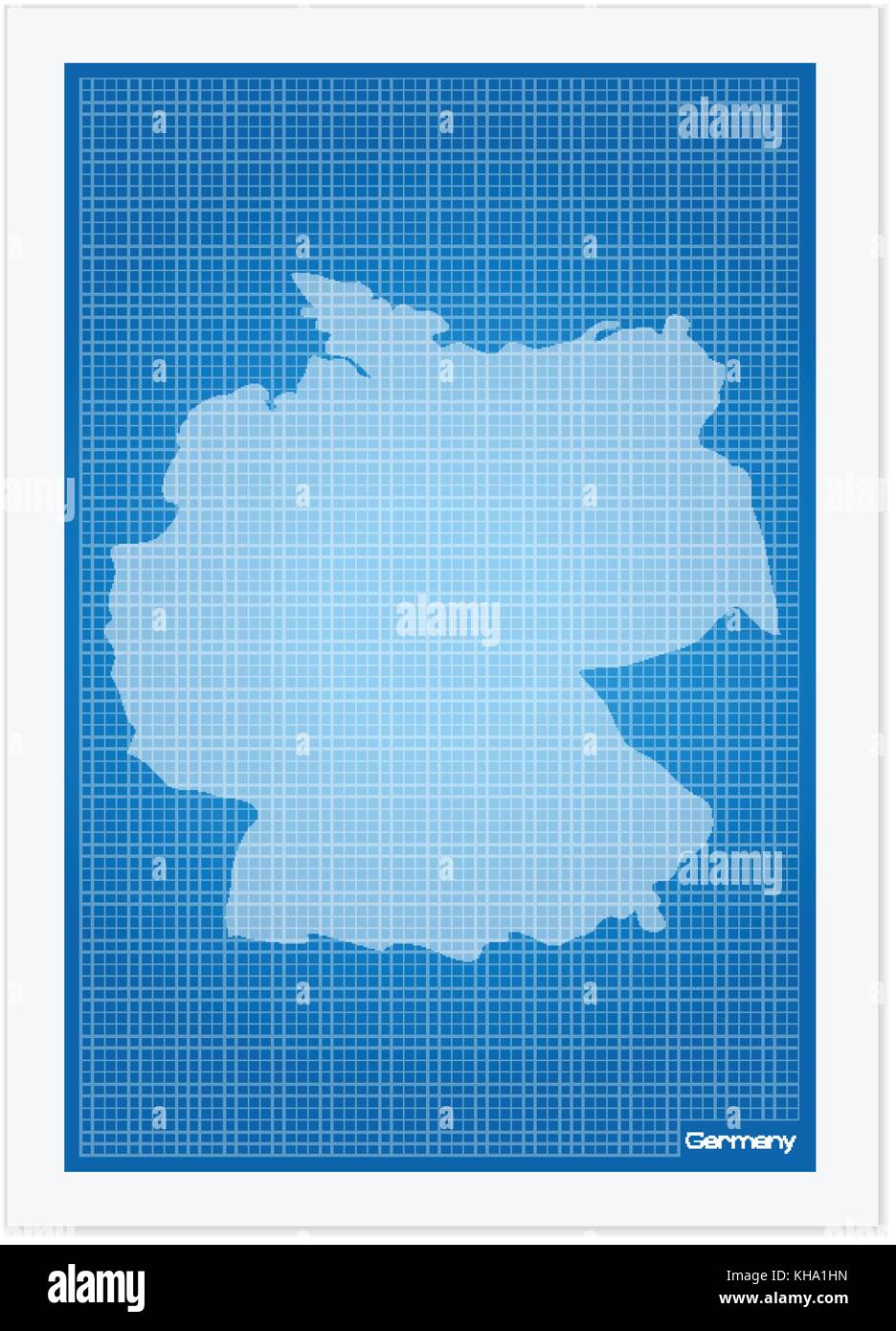 Una mappa della germania Immagini Vettoriali Stock - Alamy