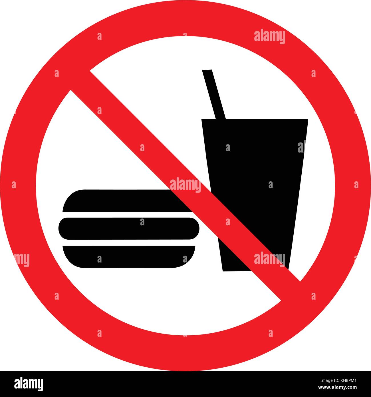 Non mangiare o bere segno. Non mangiare o bere, segno di divieto ...