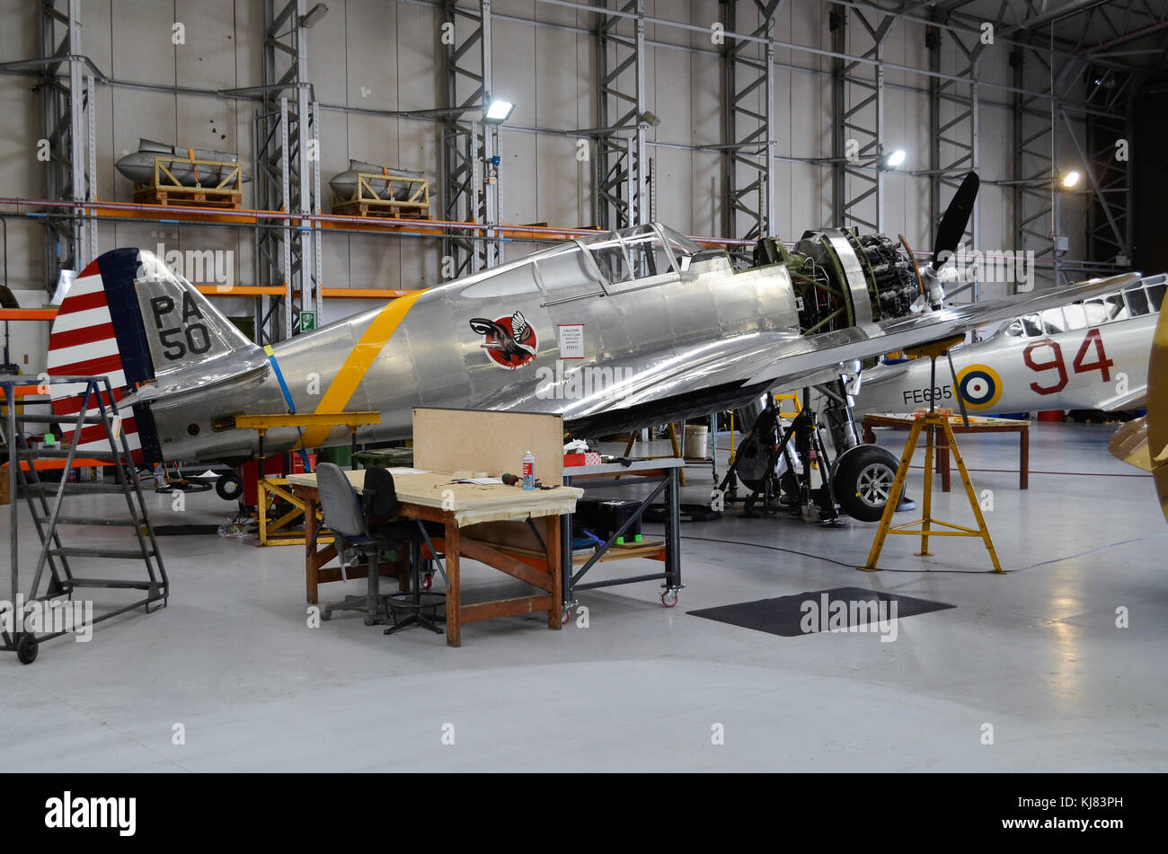 Curtiss P-36 Hawk, USAAF marcature, Duxford, UK Foto stock - Alamy