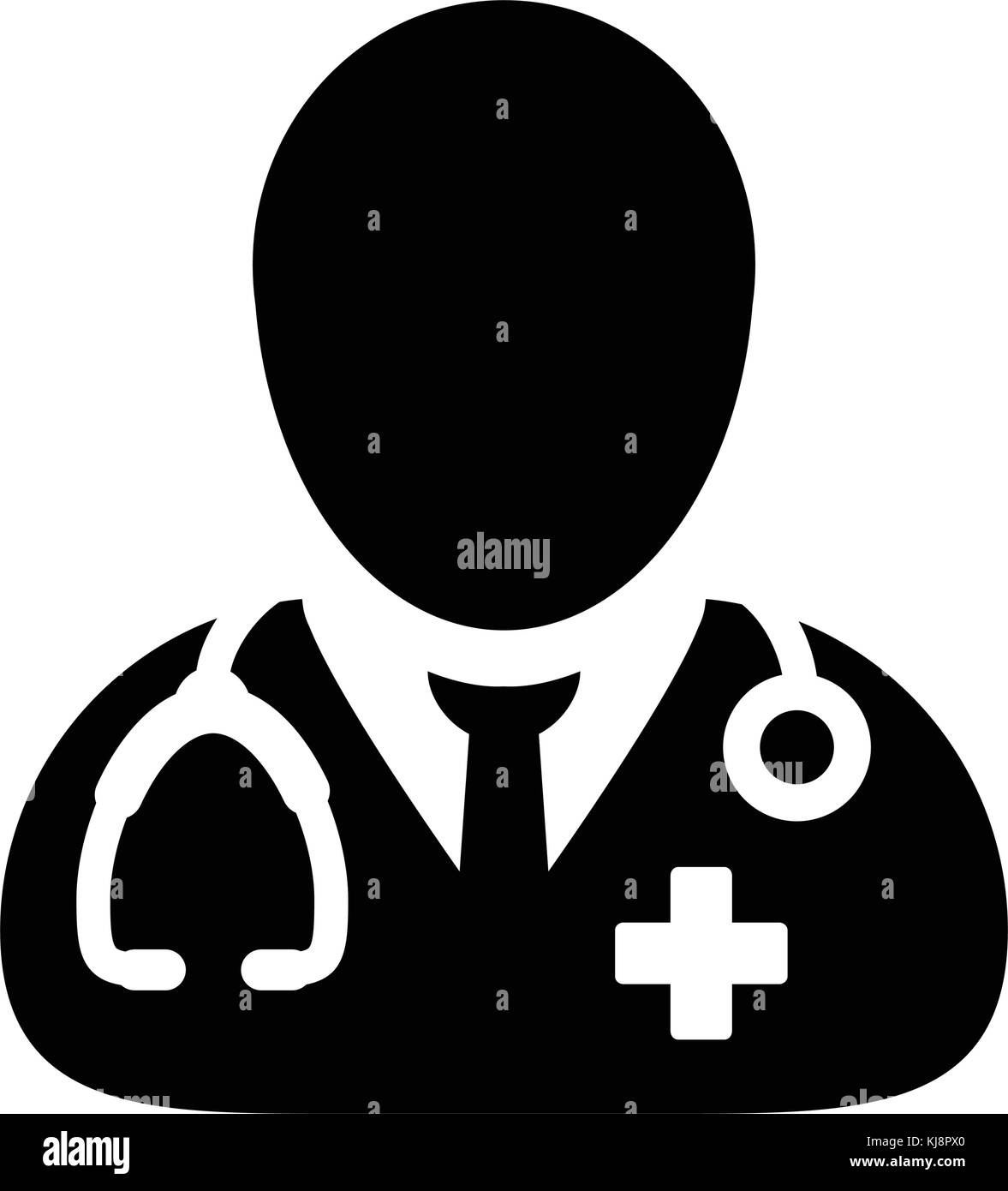 Icona medico vettore con uno stetoscopio per la consultazione del ...