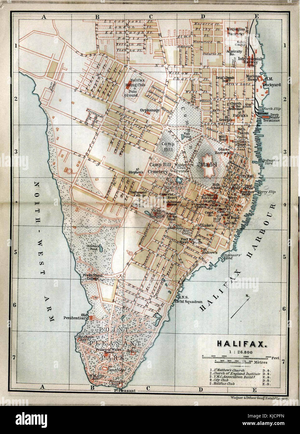 Mappa d'epoca di halifax immagini e fotografie stock ad alta ...