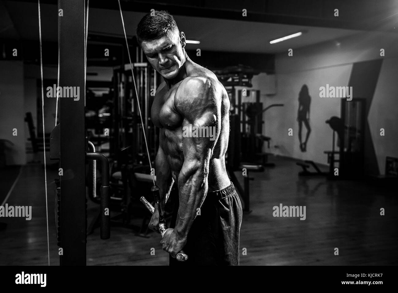 Culturismo bodybuilder Foto e Immagini Stock in Bianco e Nero - Alamy