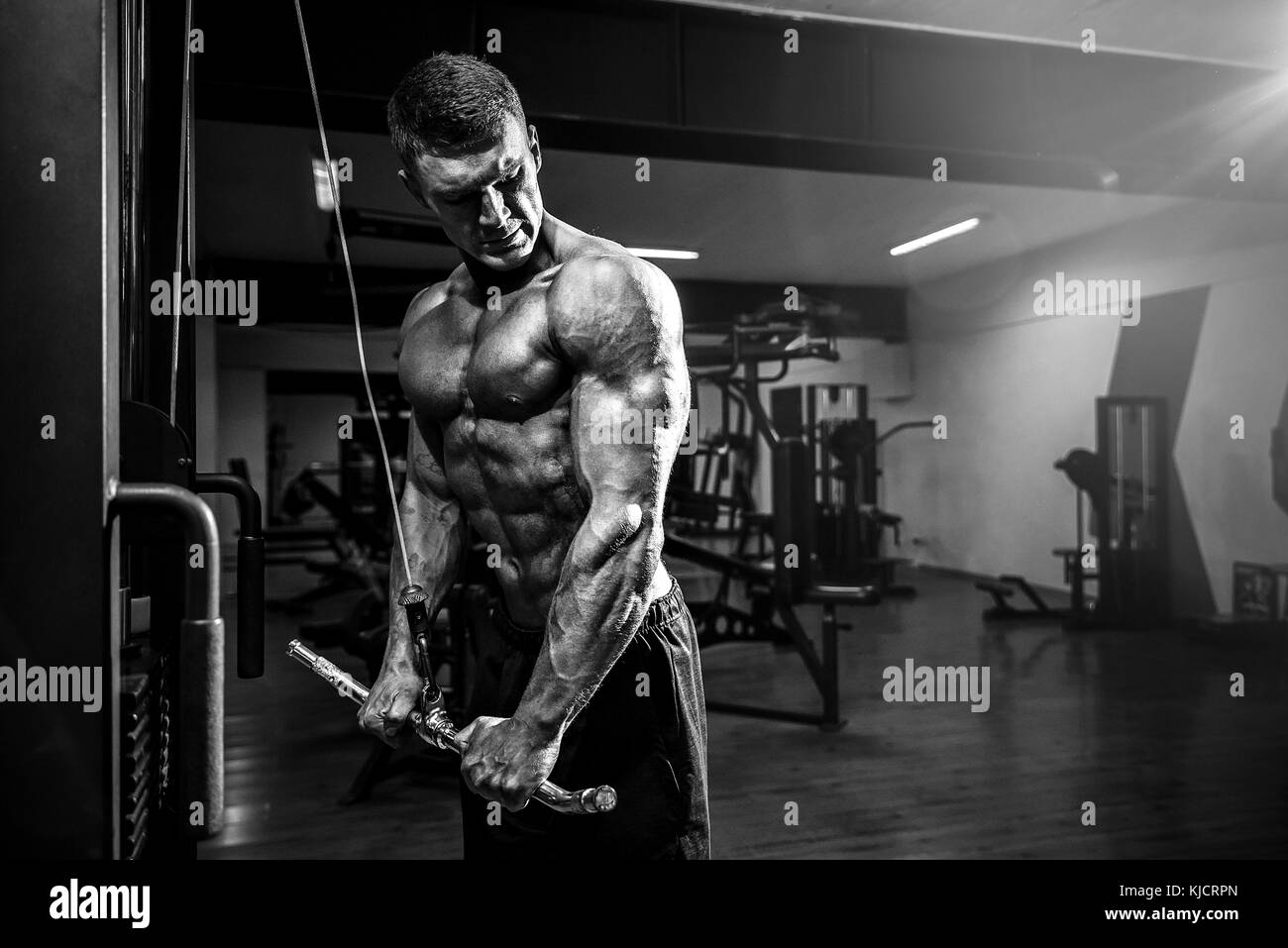 Culturismo bodybuilder Foto e Immagini Stock in Bianco e Nero - Alamy