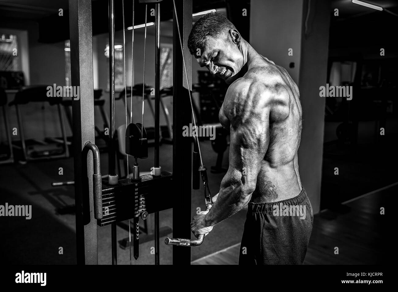 Culturismo bodybuilder Foto e Immagini Stock in Bianco e Nero - Alamy