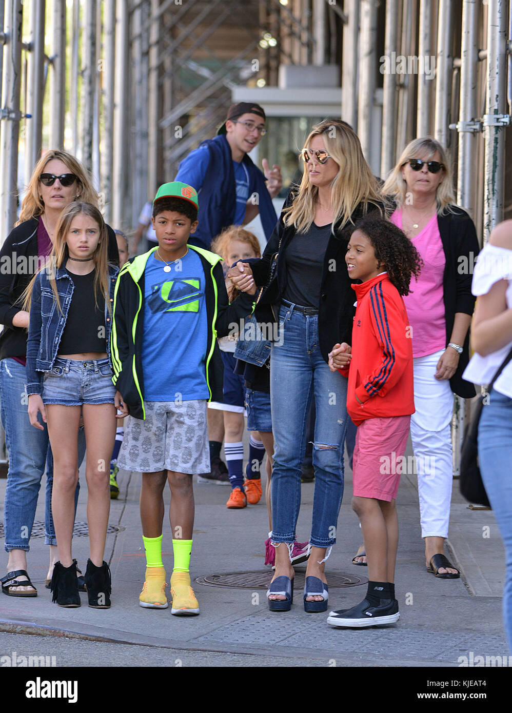 New york, ny - 09 giugno: tv personality Heidi Klum prende i suoi figli ...
