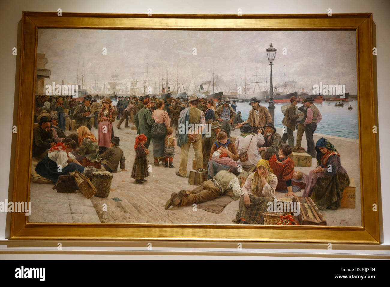 Museo di Arte Moderna di Roma. Angiolo Tommasi. Gli emigranti. 1896. L ...