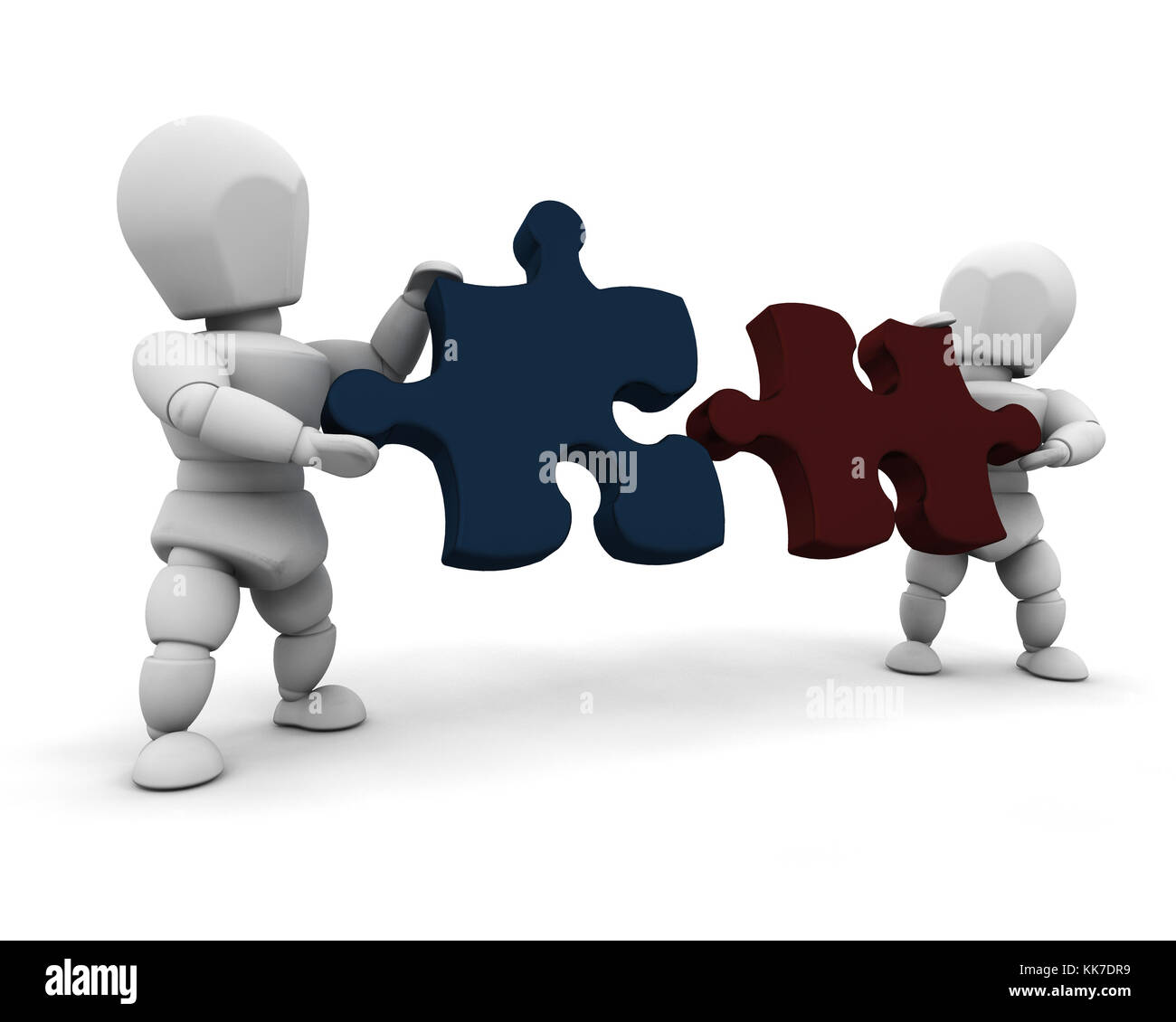 3d render people puzzle pieces immagini e fotografie stock ad alta ...
