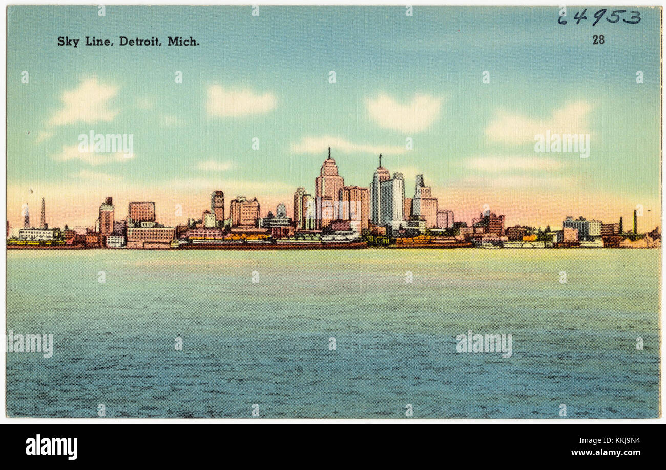 Detroit la linea del cielo immagini e fotografie stock ad alta ...