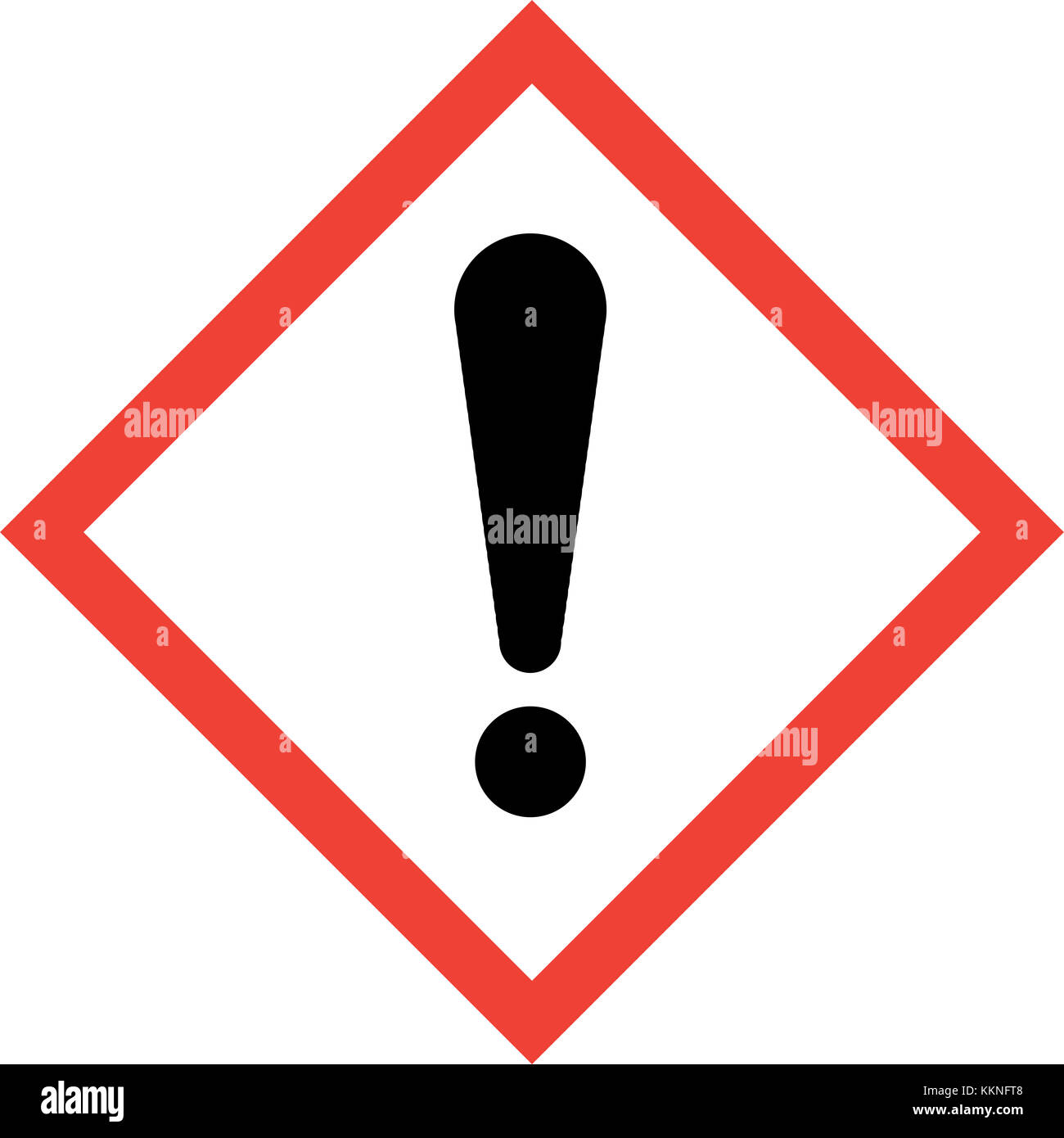 Simbolo di pericolo con punto esclamativo Foto stock - Alamy