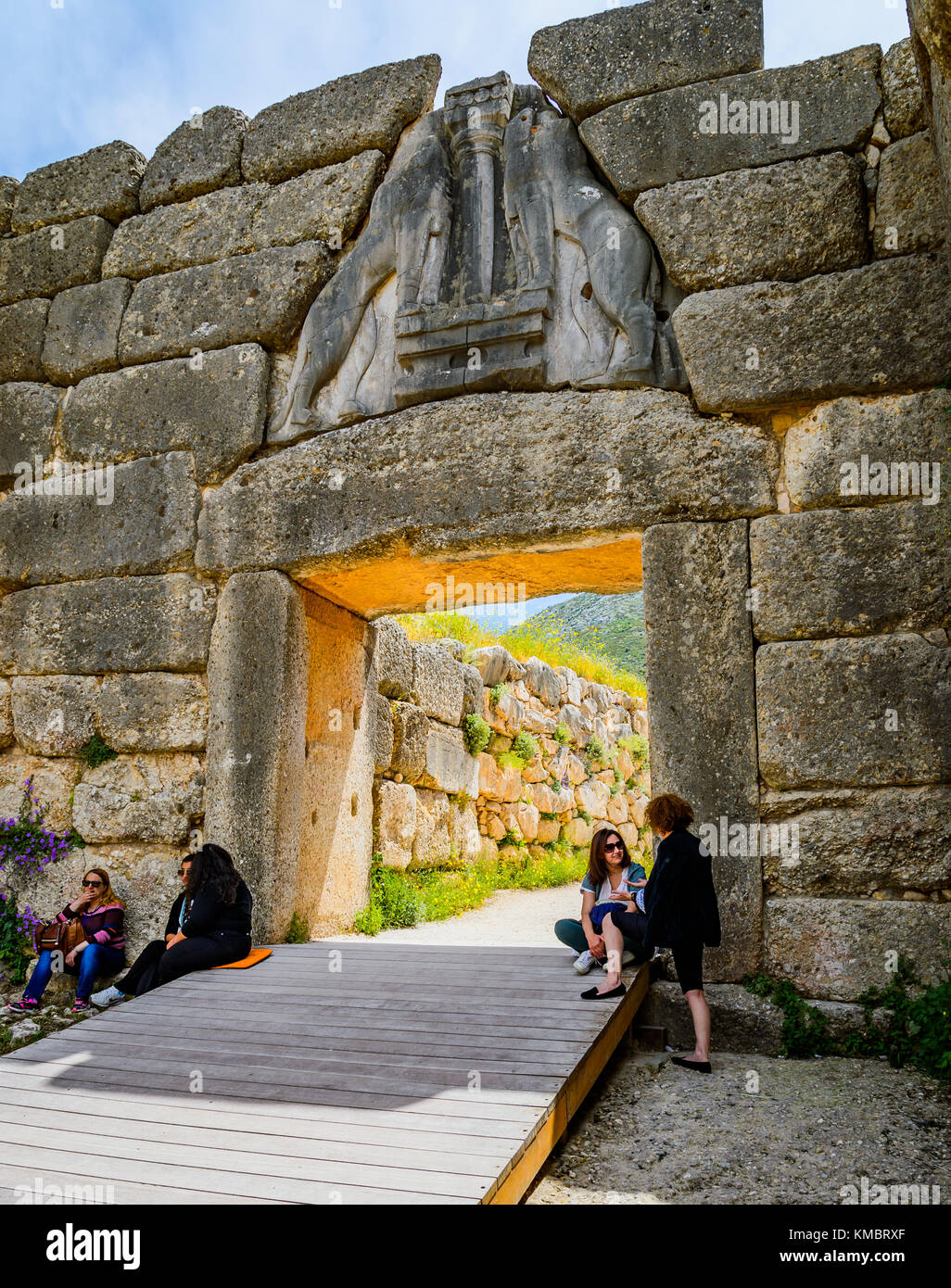 La porta dei leoni micene immagini e fotografie stock ad alta ...