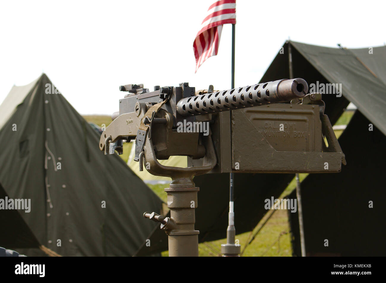 Guerra Mondiale 2 storico era M1919 Browning mitragliatrice montata su ...