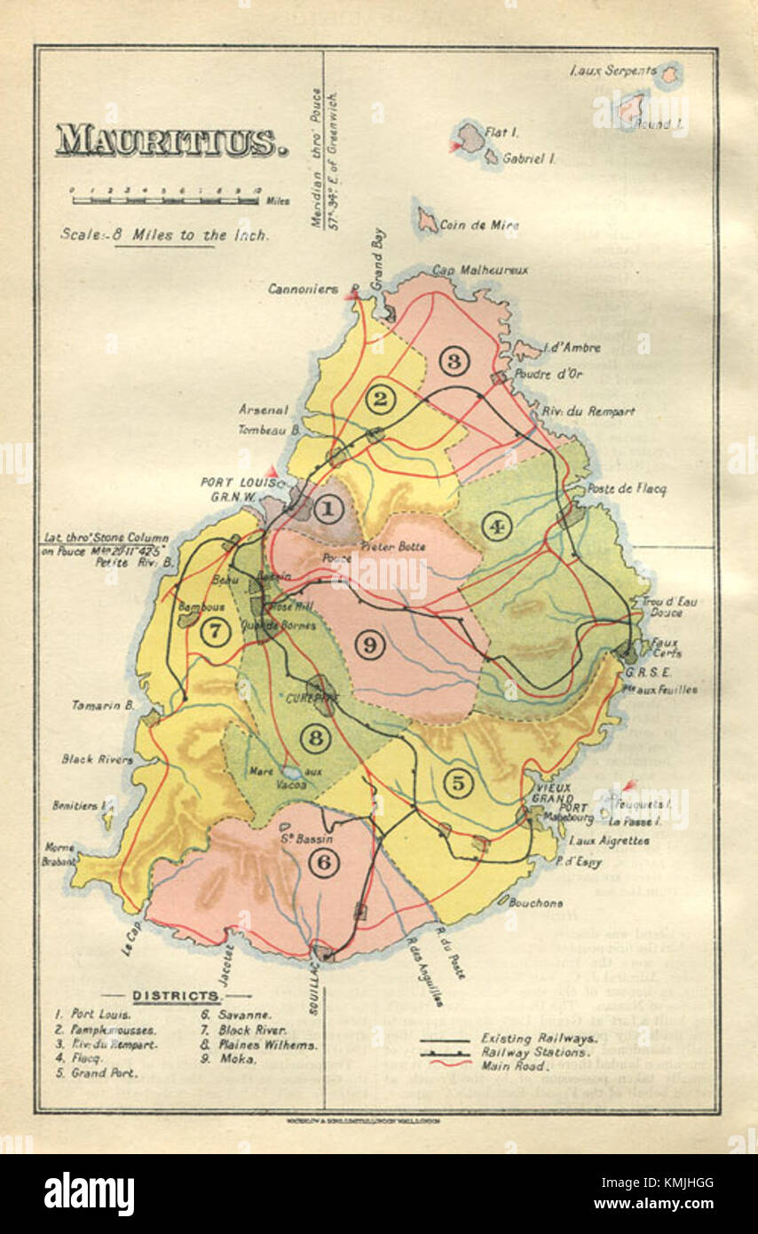 Vecchia mappa mauritius immagini e fotografie stock ad alta risoluzione ...