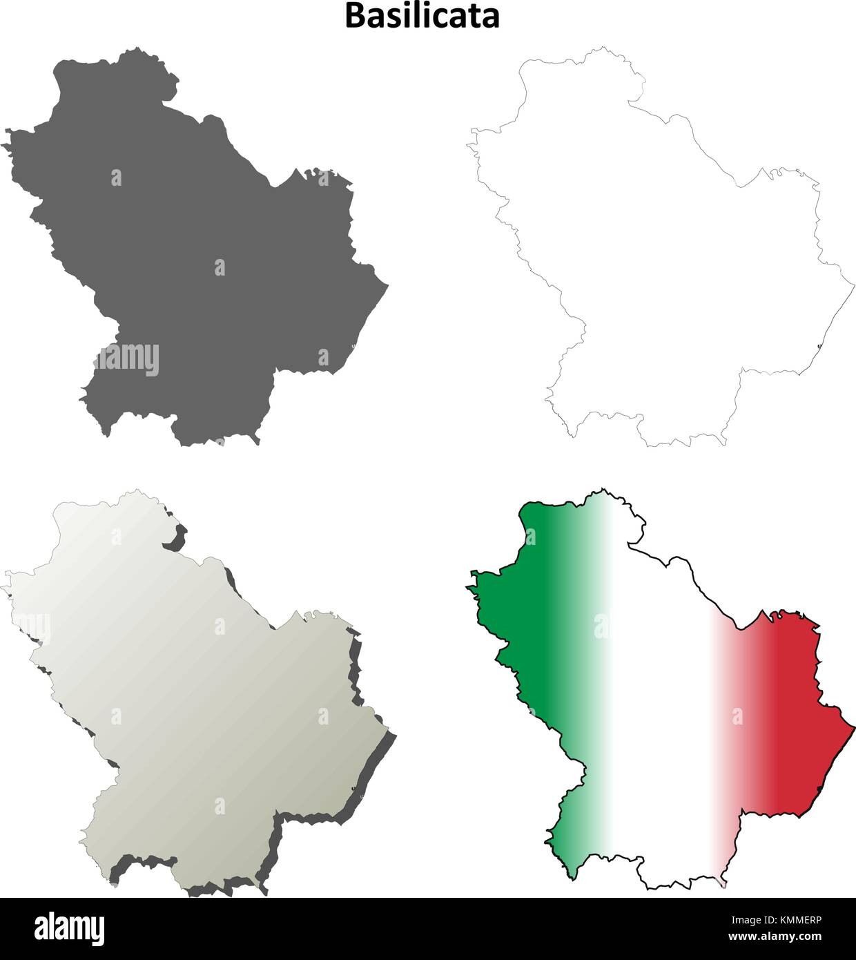 Mappa della provincia di basilicata immagini e fotografie stock ad alta ...