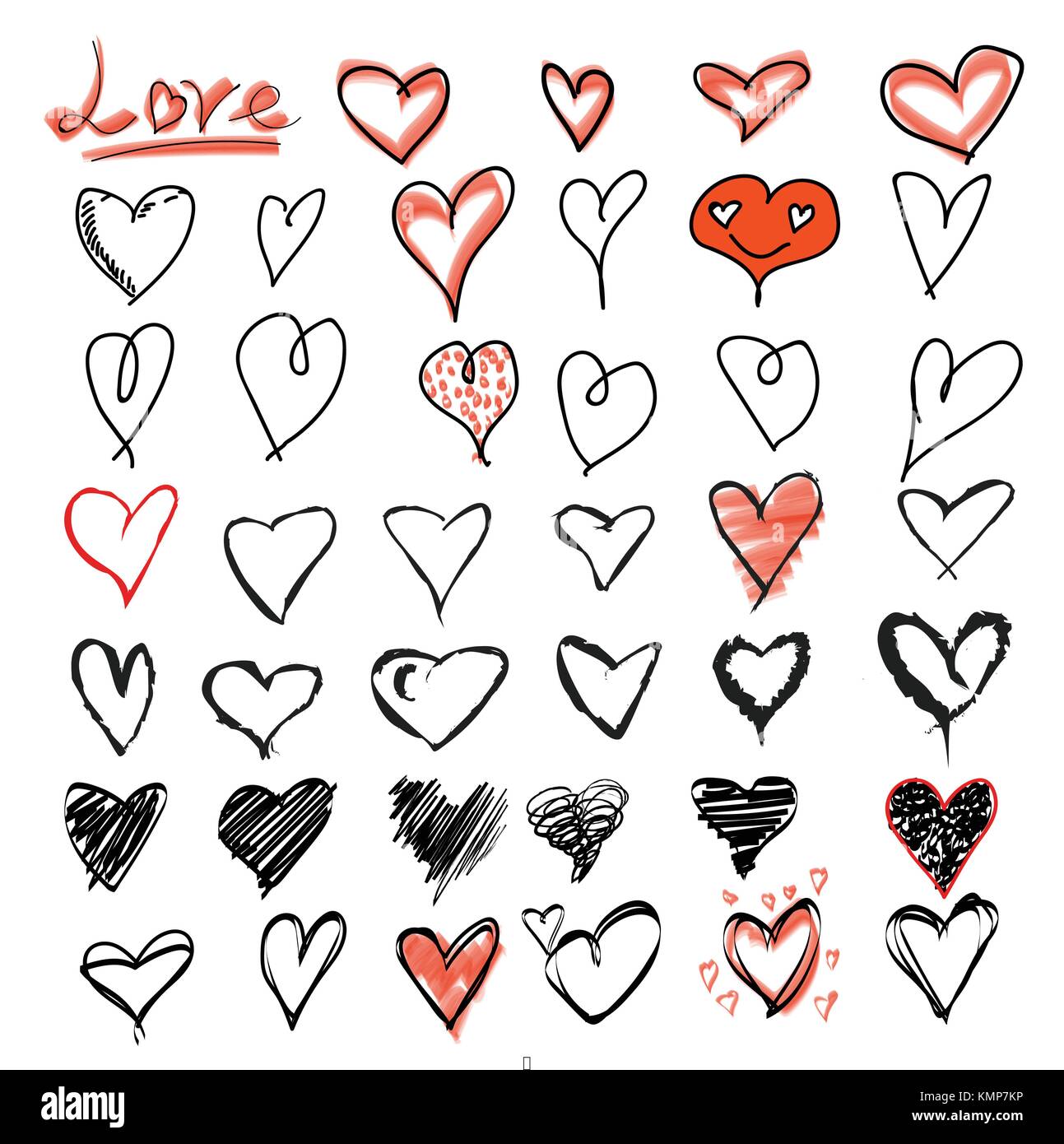 Disegni di cuore Immagini Vettoriali Stock - Alamy