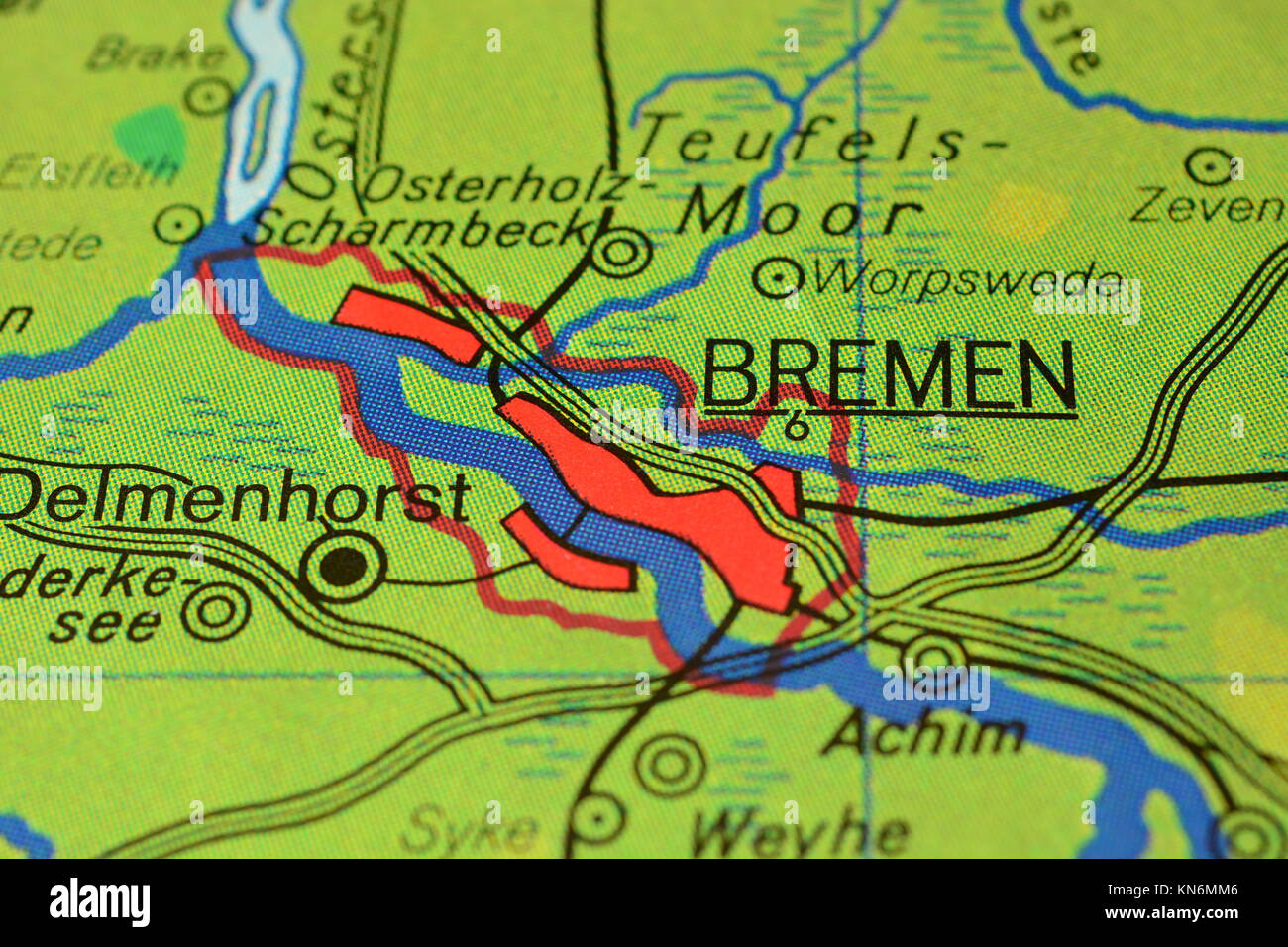 Bremen city map immagini e fotografie stock ad alta risoluzione - Alamy