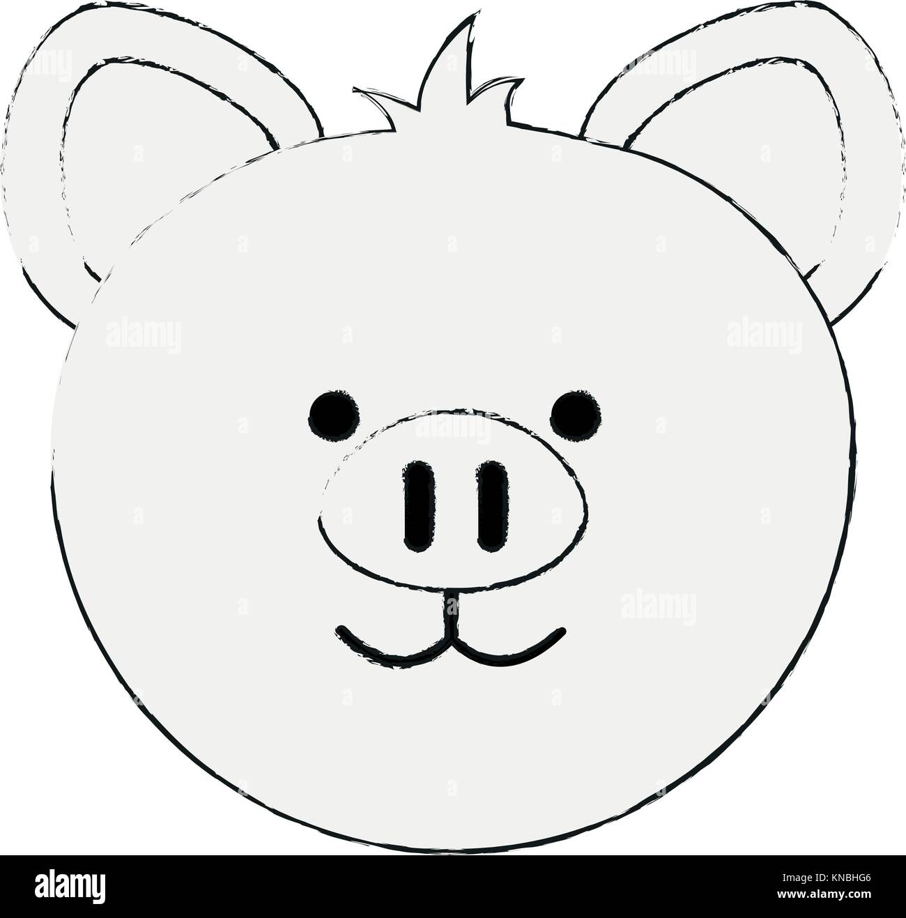 Cute draw pork cartoon Immagini Vettoriali Stock - Alamy