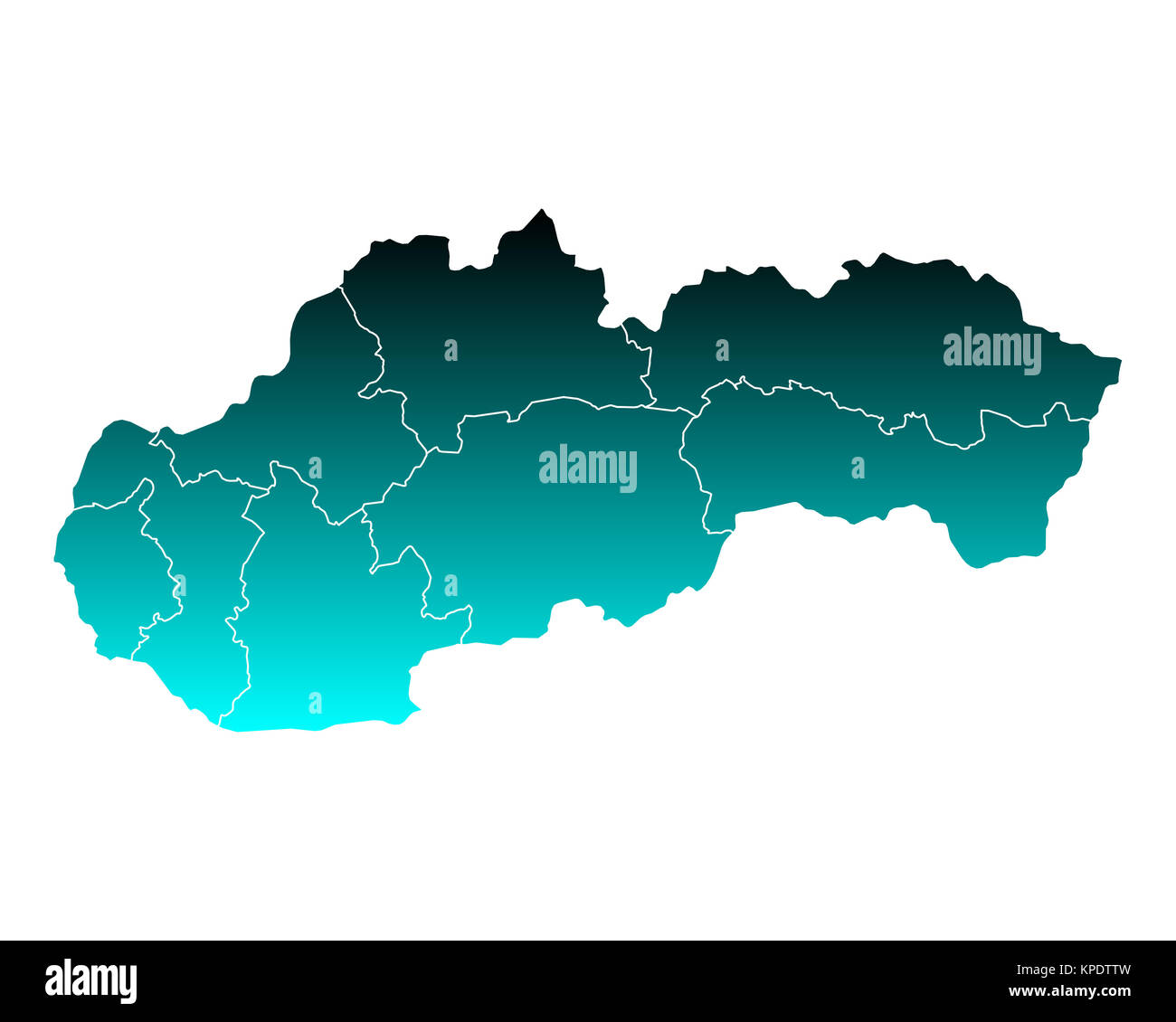Mappa della Slovacchia Foto stock - Alamy