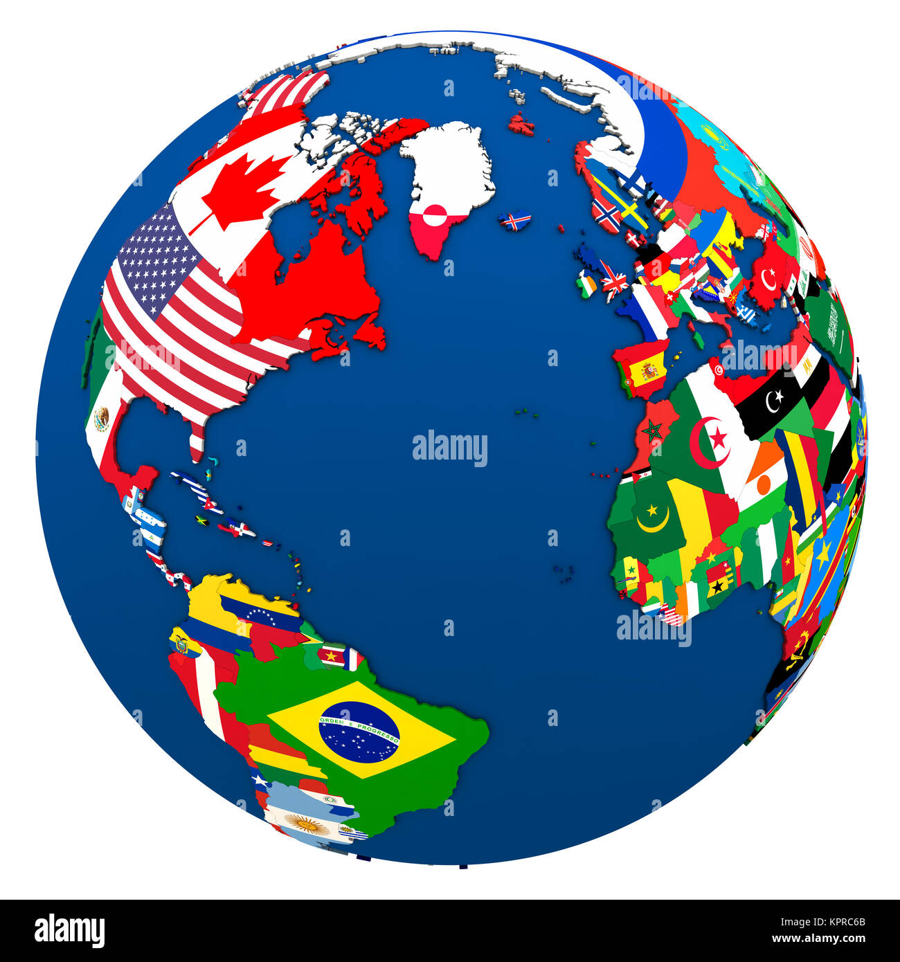 Politica emisfero settentrionale mappa Foto stock - Alamy