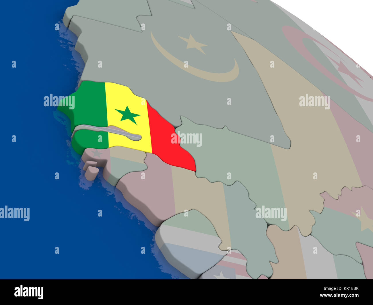 Bandiera della repubblica senegalese immagini e fotografie stock ad ...