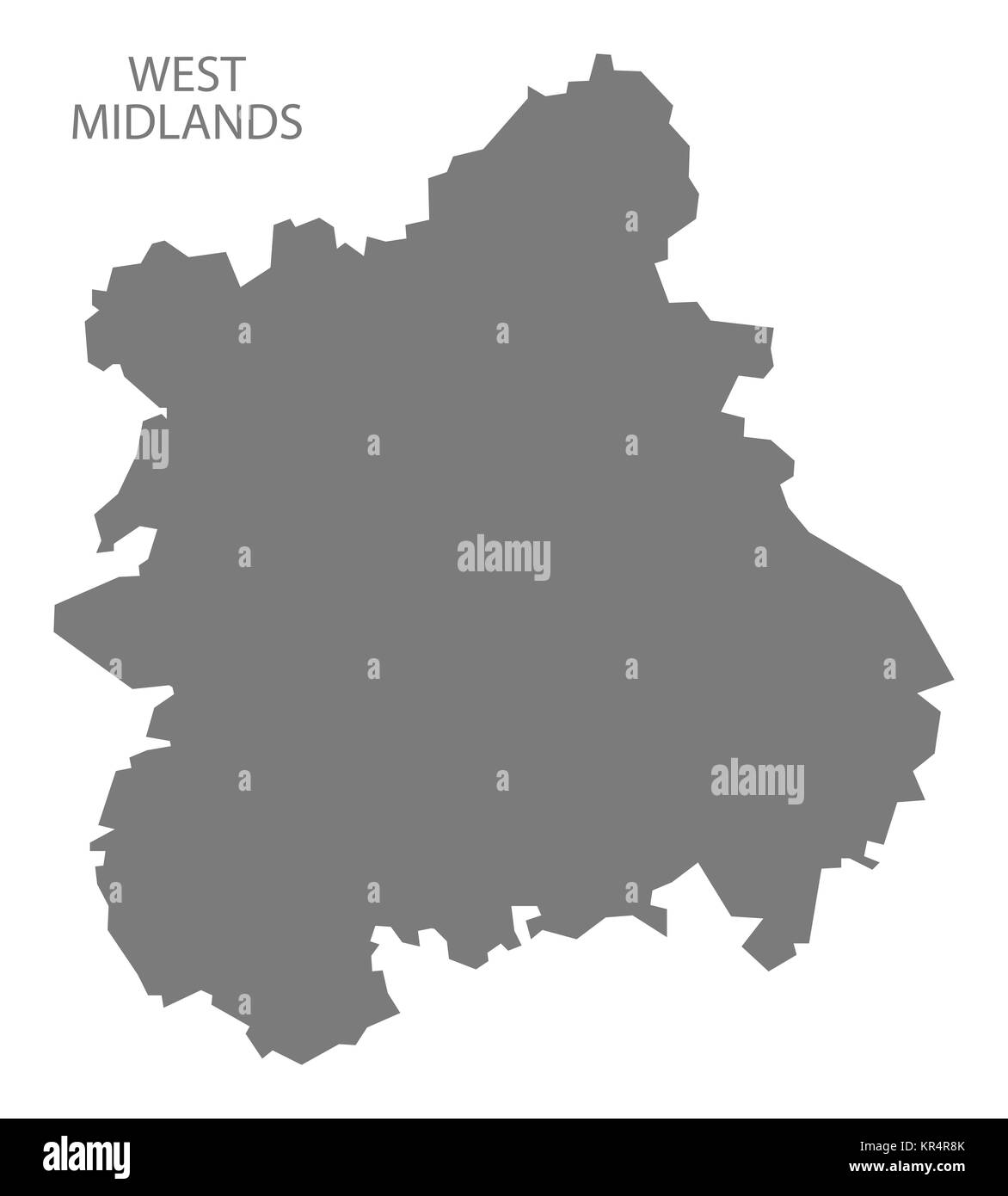Midlands map Foto e Immagini Stock in Bianco e Nero - Alamy