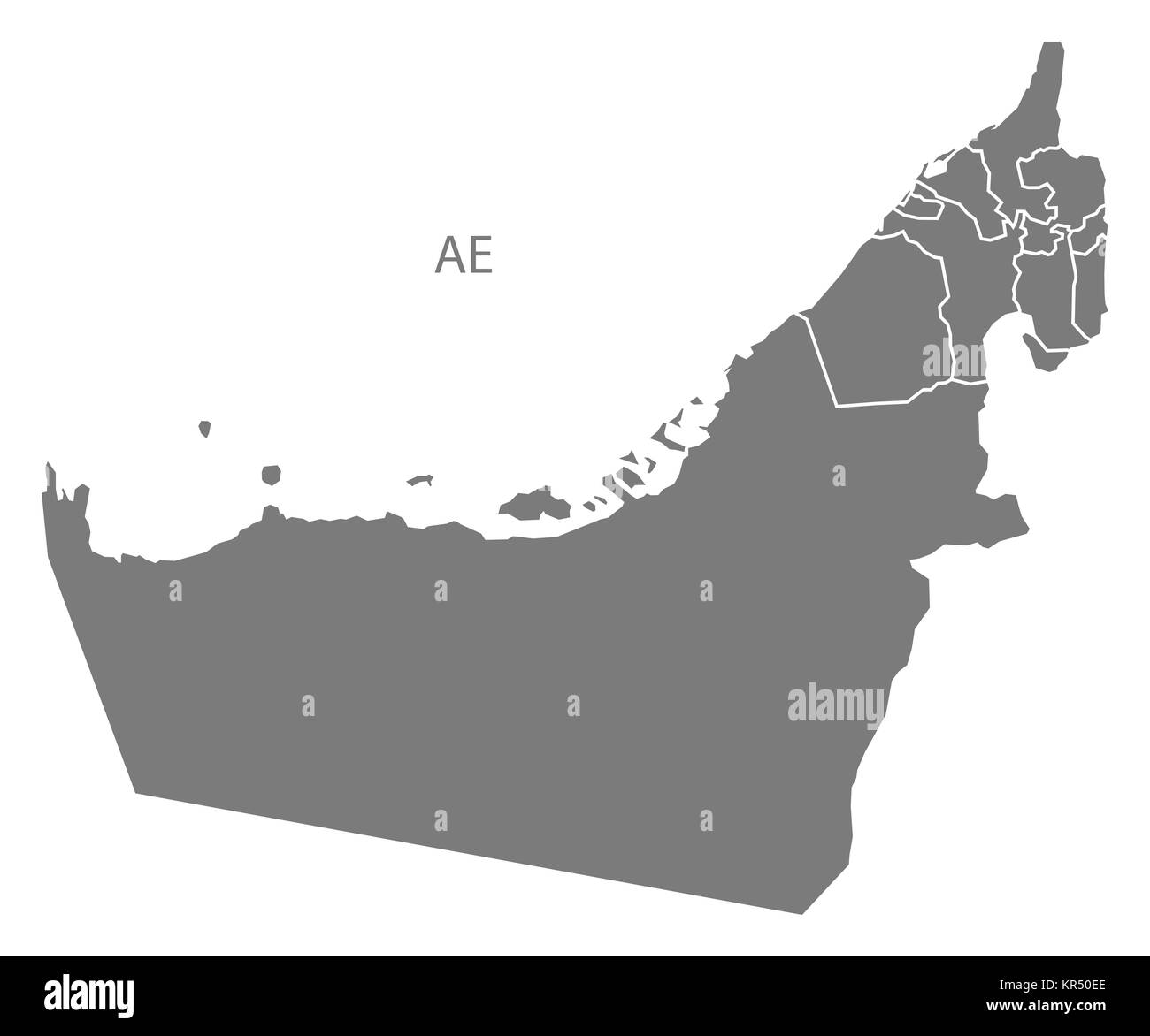 Emirati arabi map Foto e Immagini Stock in Bianco e Nero - Alamy
