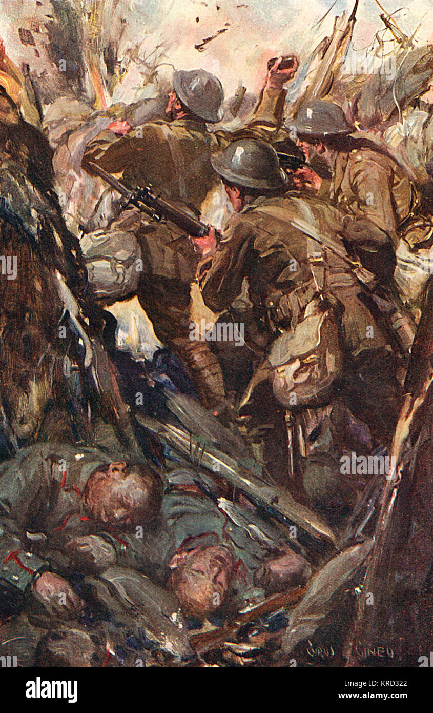 Soldati britannici della prima guerra mondiale trincee truppe della ...