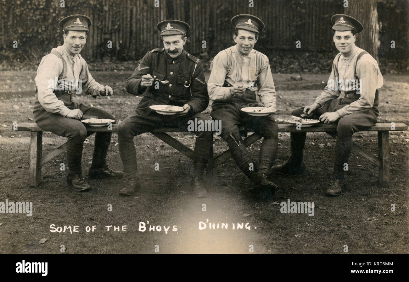 Soldati Della Prima Guerra Mondiale Che Mangiano Immagini e Fotos Stock ...